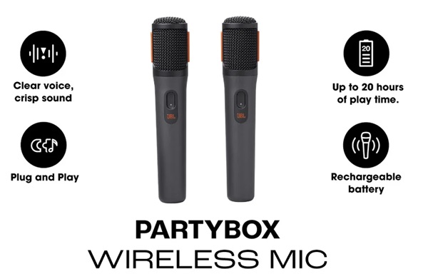 Micro không dây JBL PartyBox Wireless Mic - Thế Giới Âm Thanh 24H